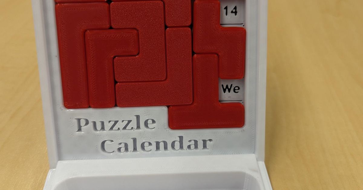 Daily Calendar Display Stand and Box by Miketru | Download free STL ...