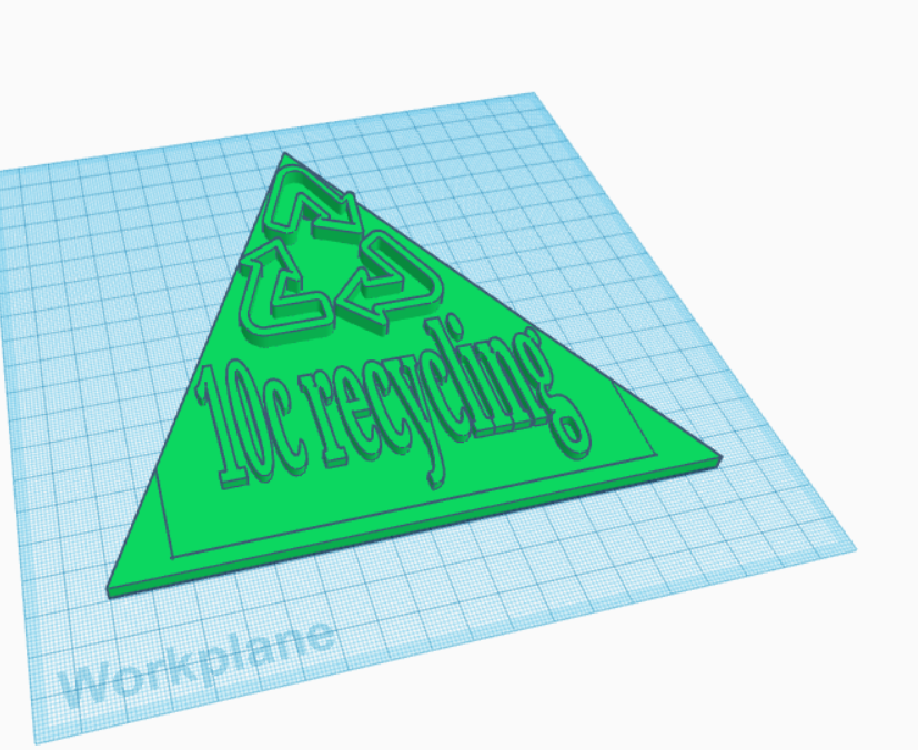 10c recycling sign by Josh Smolenaers | Download free STL model ...