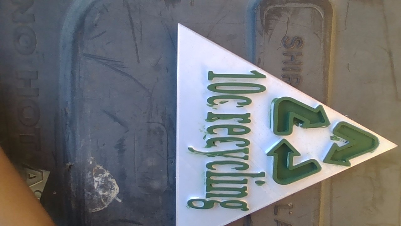 10c recycling sign by Josh Smolenaers | Download free STL model ...