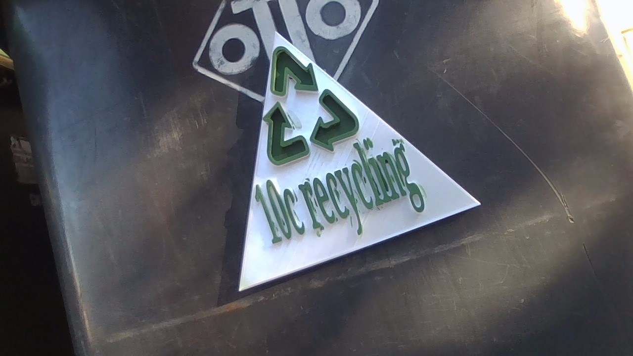 10c recycling sign by Josh Smolenaers | Download free STL model ...