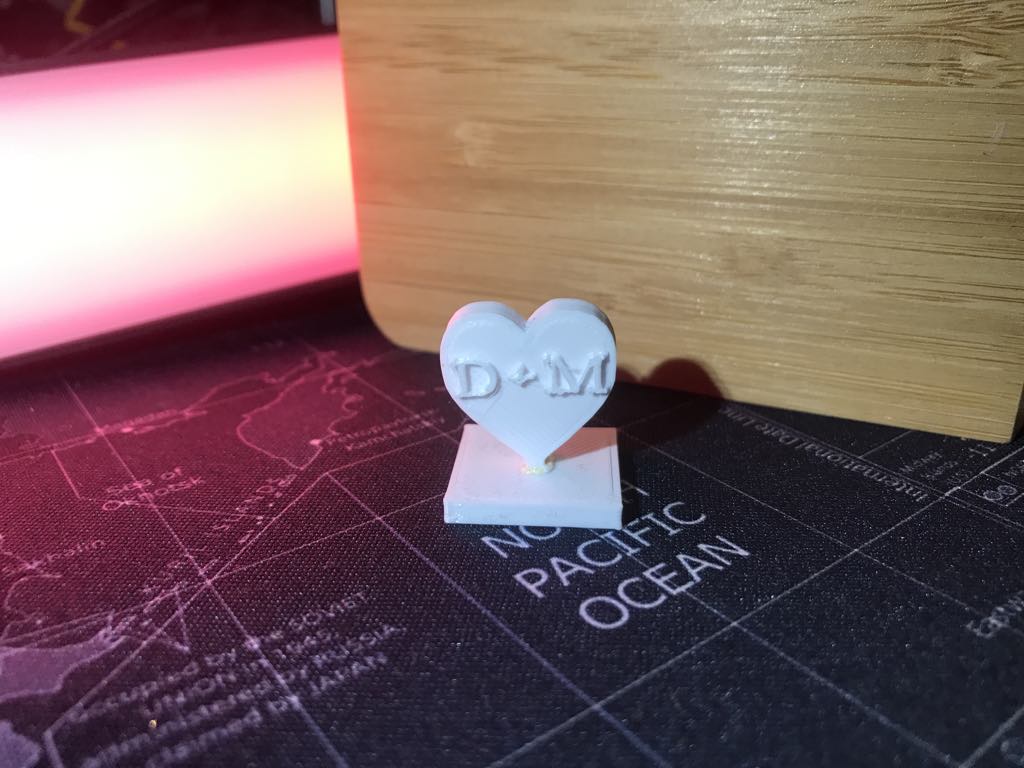 Hearth on stand with initial name by Dominik Kubík | Download free STL ...
