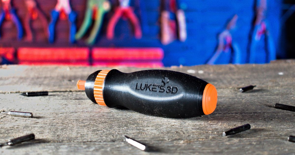 Two-way ratchet stubby screwdriver by Luke's 3D | Download free STL ...