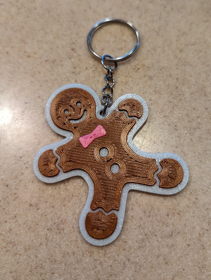 Gingerbread Man Keychain by daRouge86 | Download free STL model ...