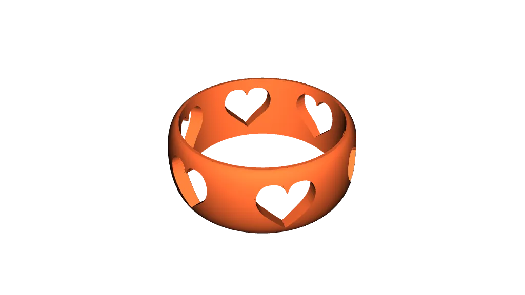 Simple Cut-Out Heart Ring by TGAW | Download free STL model ...