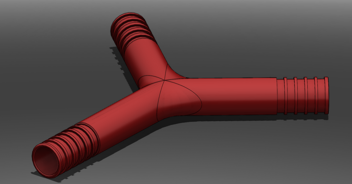 Y-Connection for Water Piper 10mm by Vanruxxx | Download free STL model ...