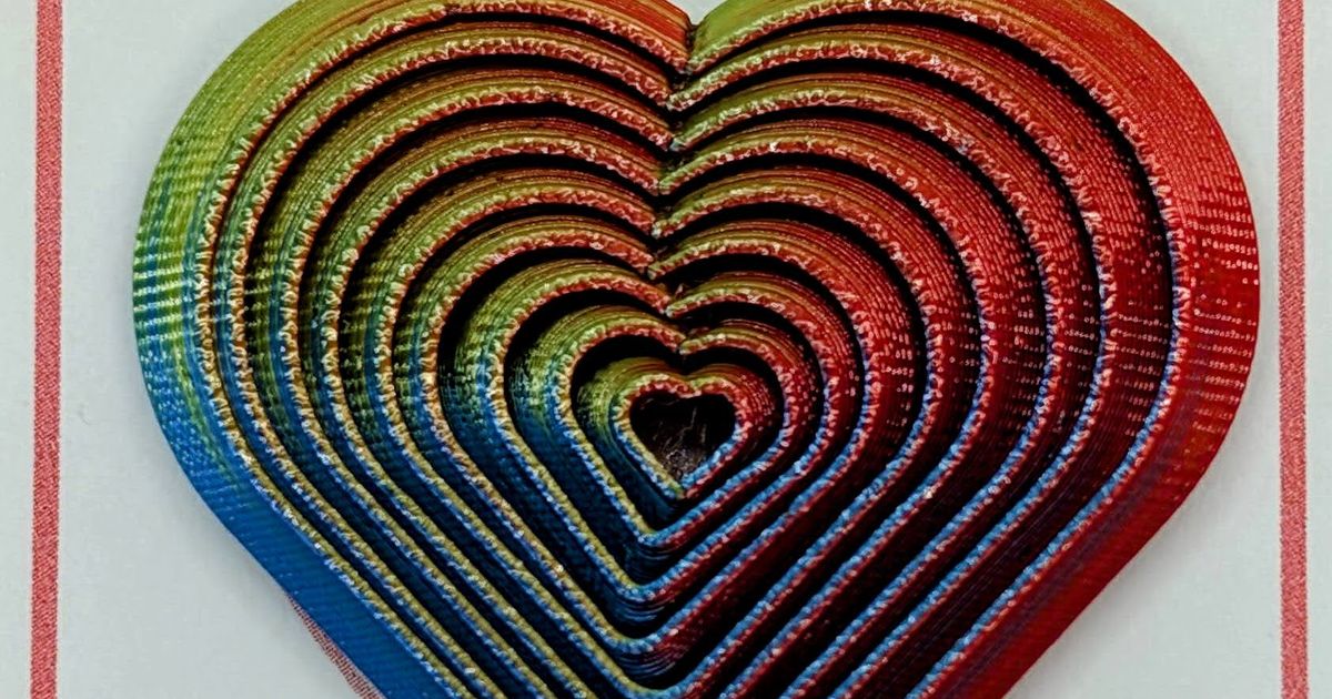 Rainbow Heart Fidget by DDDprince | Download free STL model ...