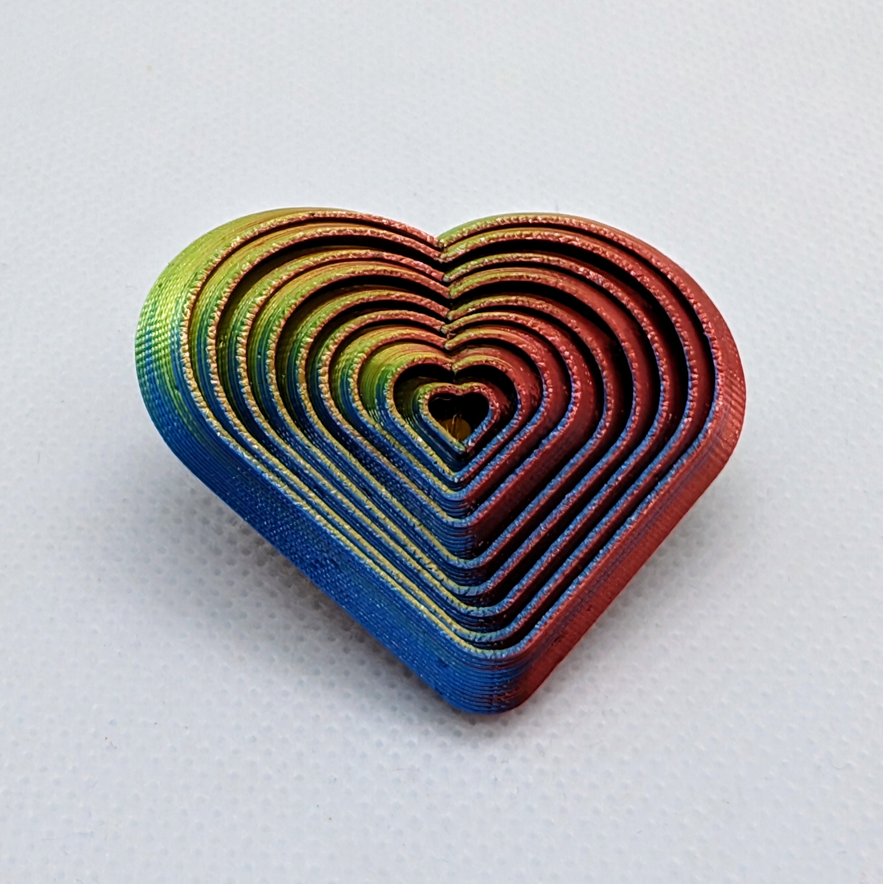Rainbow Heart Fidget by DDDprince | Download free STL model ...