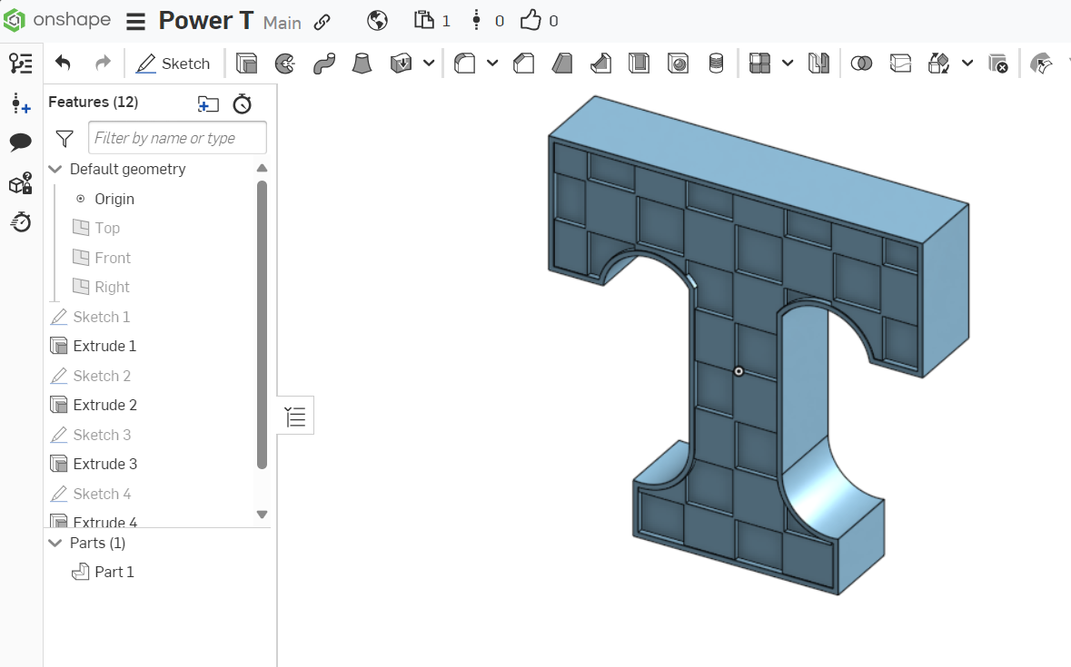 Checkerboard Power T by Mike Car | Download free STL model | Printables.com