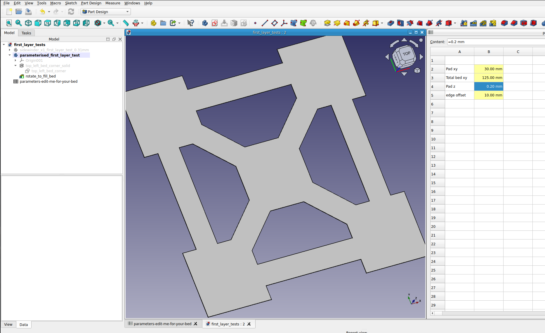 Parametric FreeCAD First Layer Calibration Test by ahcox | Download ...