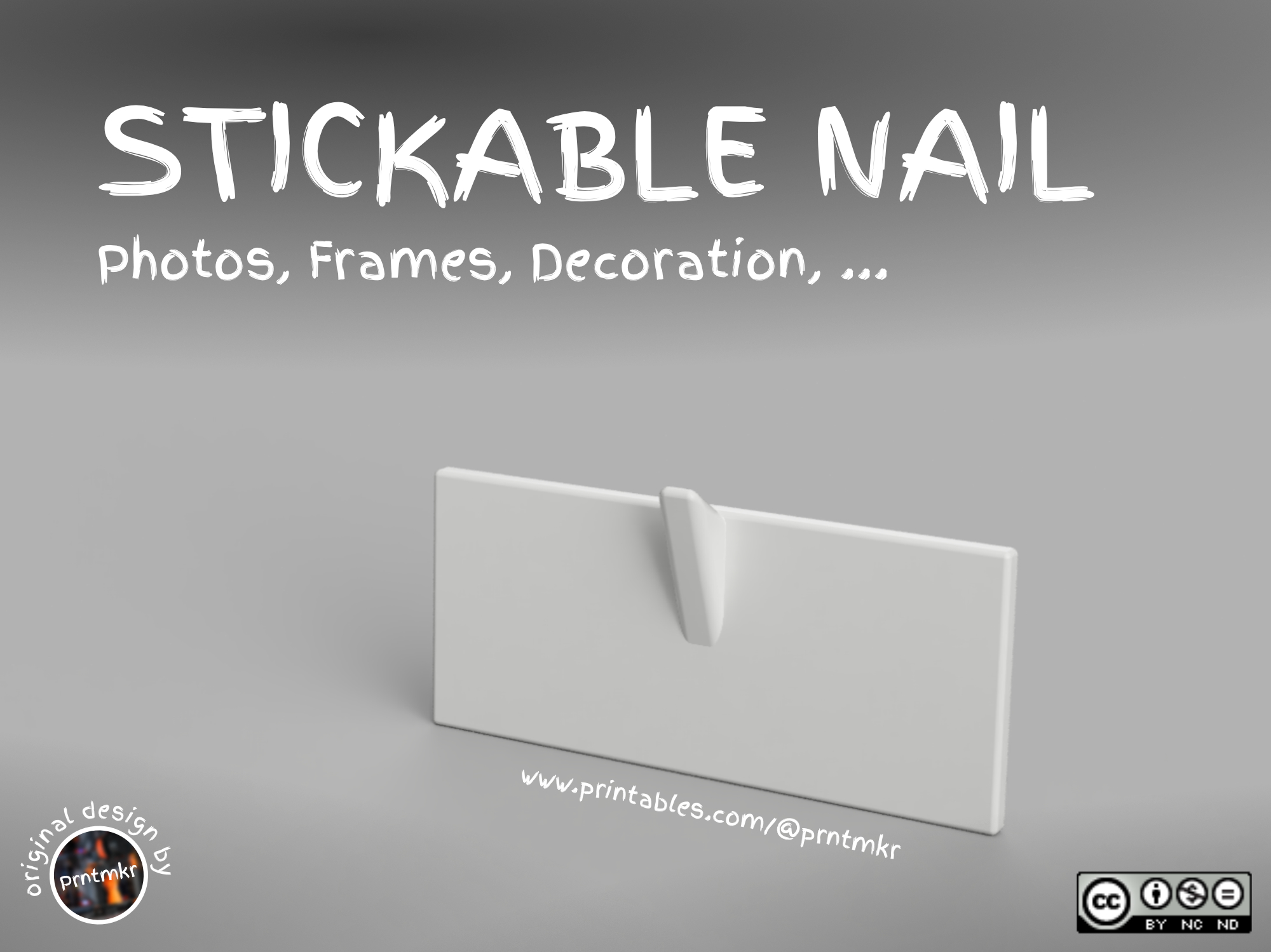 Stickable Nail by Prntmkr | Always a good print | Download free STL ...
