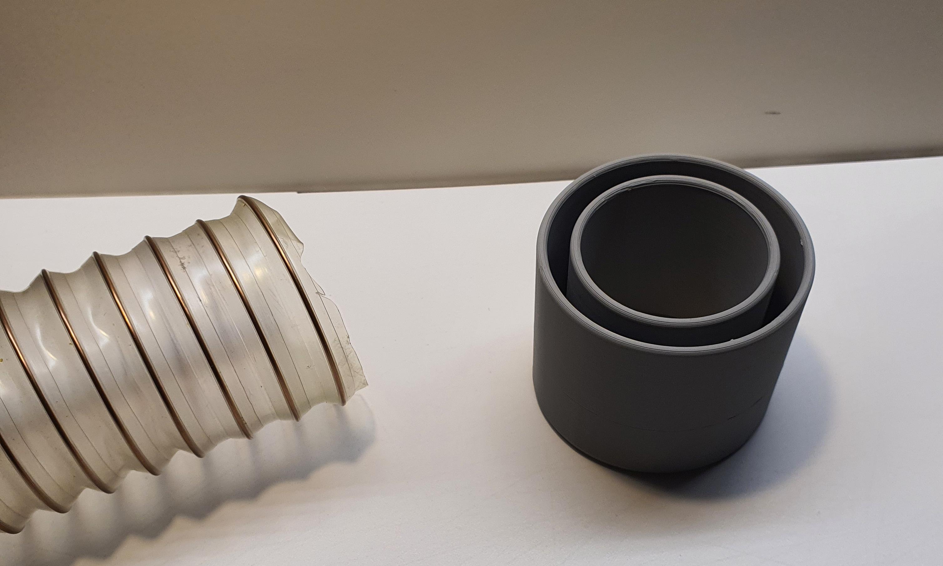 Adapter 50mm pipe to 60mm flex hose by Hexpod | Download free STL model ...