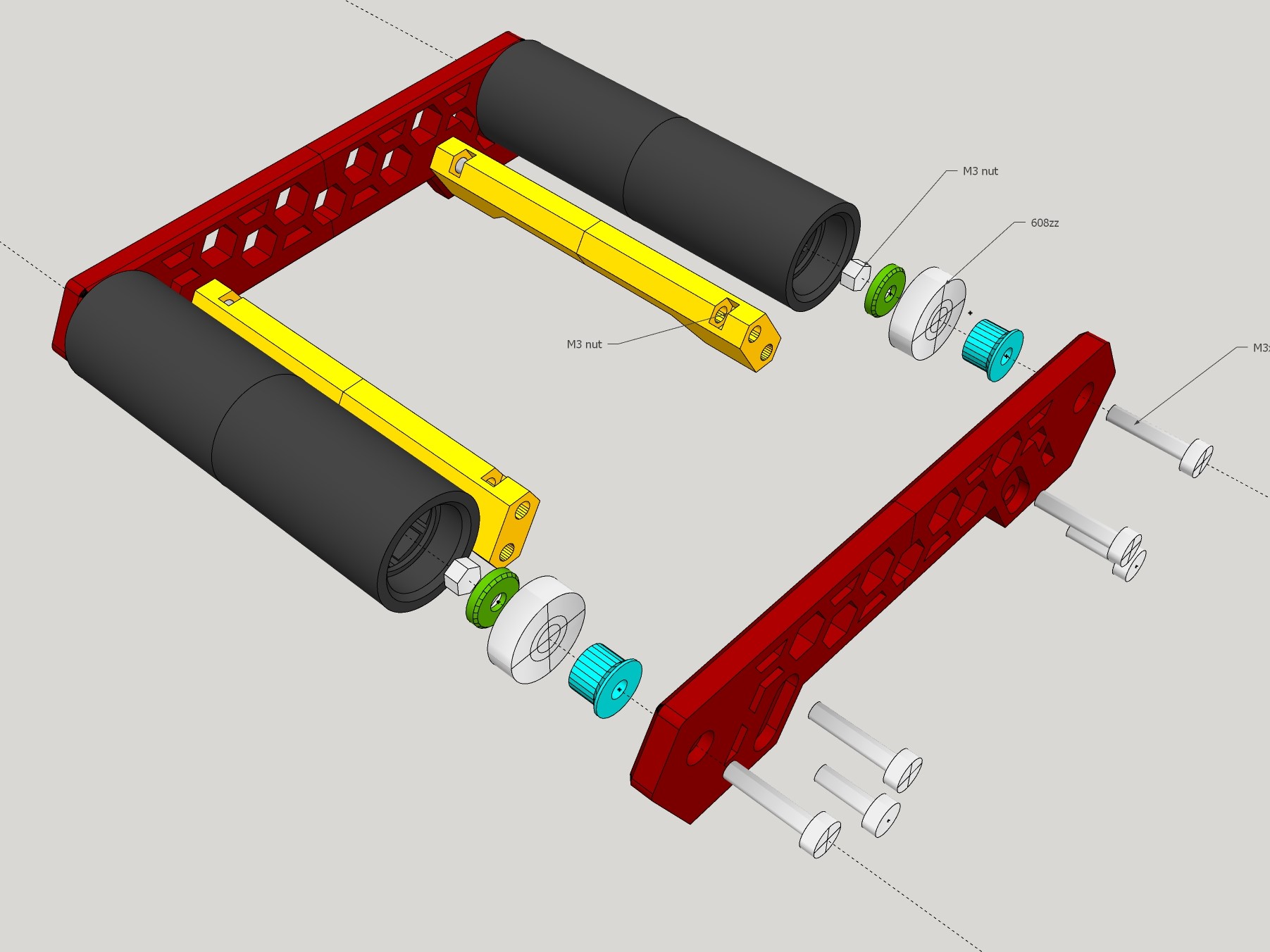 Filament spool roller (688zz) by Ngoc Phi | Download free STL model ...