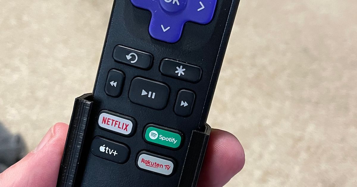Roku TV Remote Holder by __Knut_ | Download free STL model | Printables.com