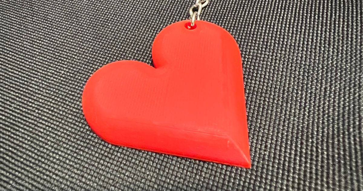Heart Keychain by Qubiki 3D | Download free STL model | Printables.com