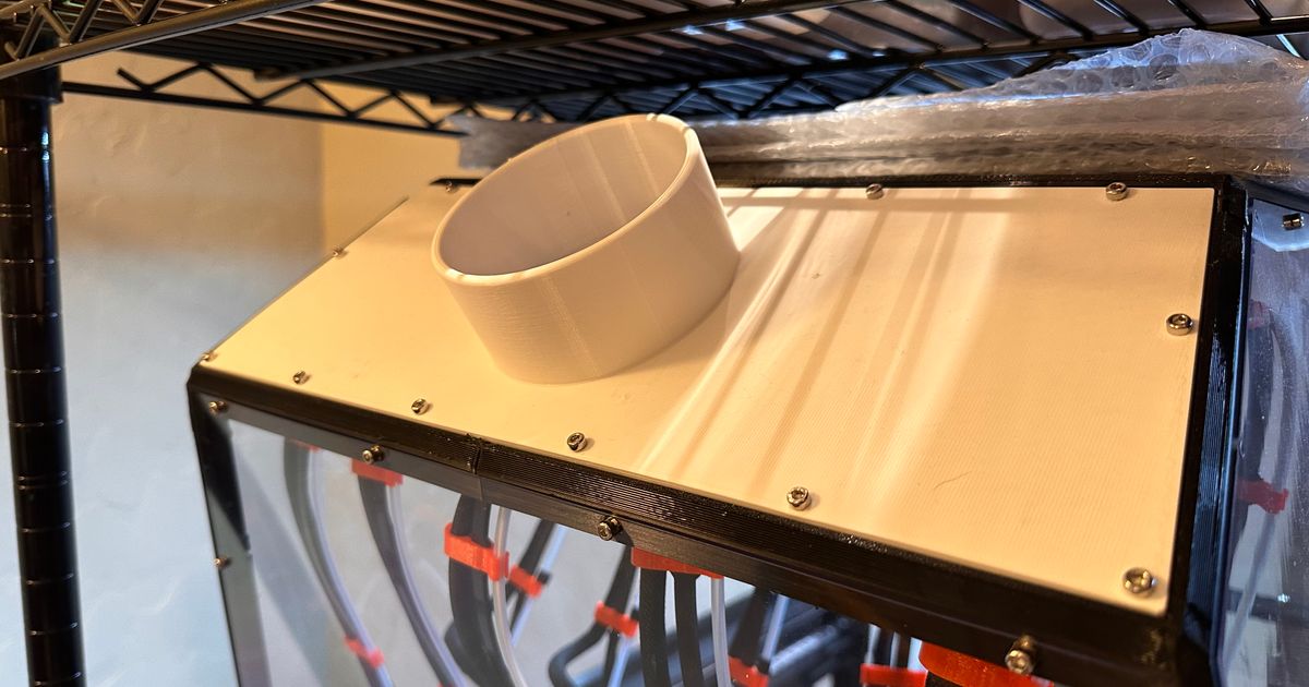 Duct Port 4 inch Fume Extractor Vent EnXLosure Back Top Panel Mod by ...