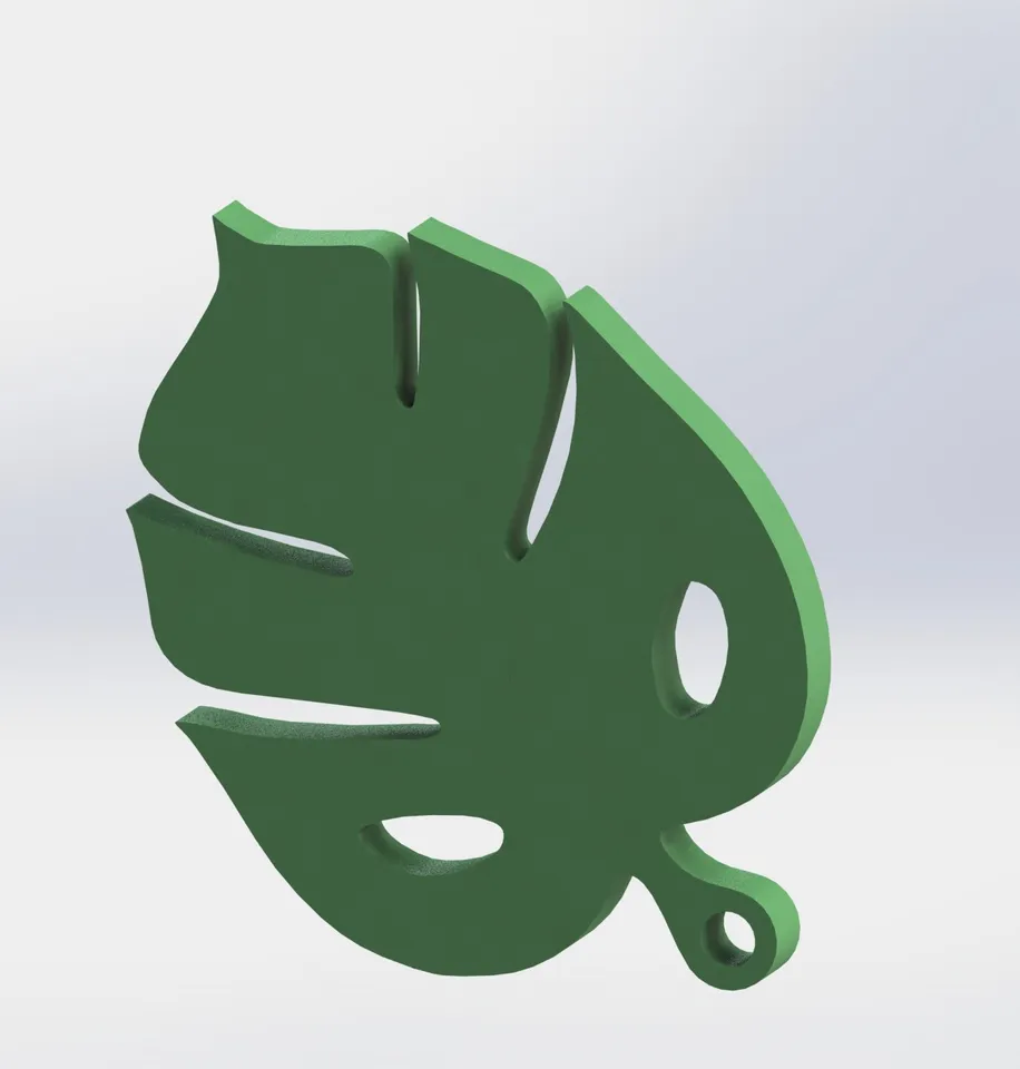 Monstera leaf keychain by MiMosa81 | Download free STL model ...