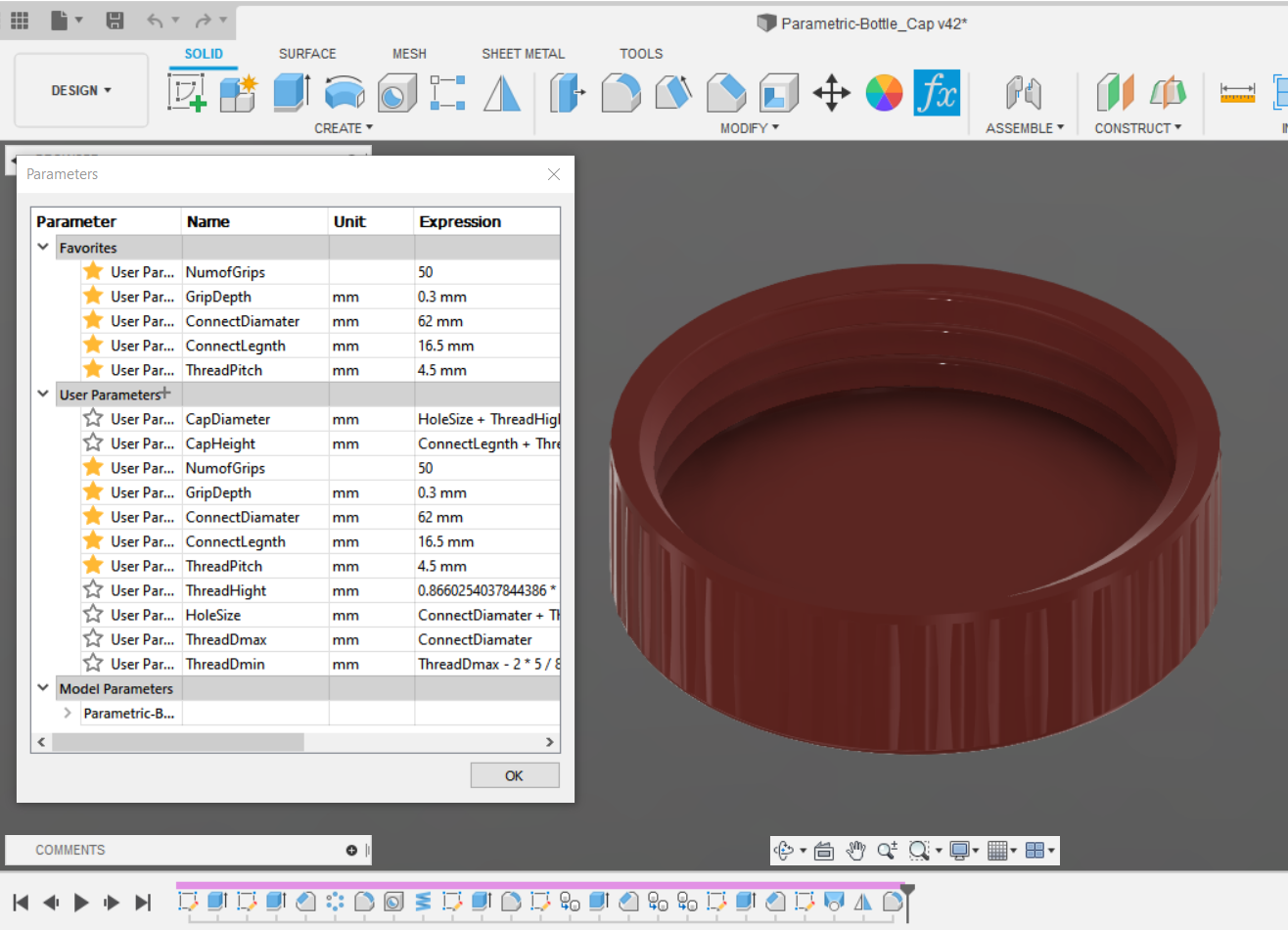 Parametric Bottle Cap Generator por Twarner | Descargar modelo STL ...