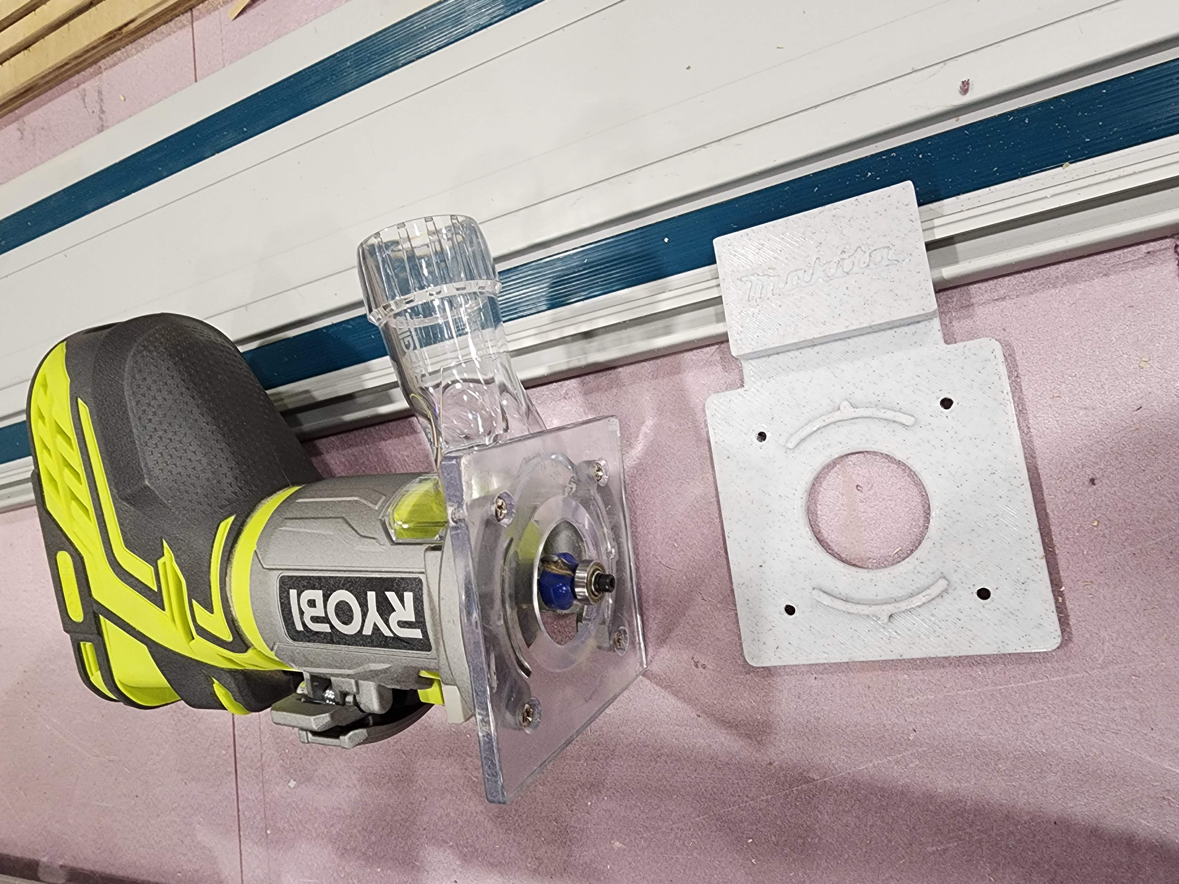 Track Saw Guide Plate/Adapter for Ryobi Trim Router by shbatm ...