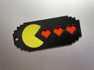 Pacman key tag by Kreativní centrUM | Download free STL model ...