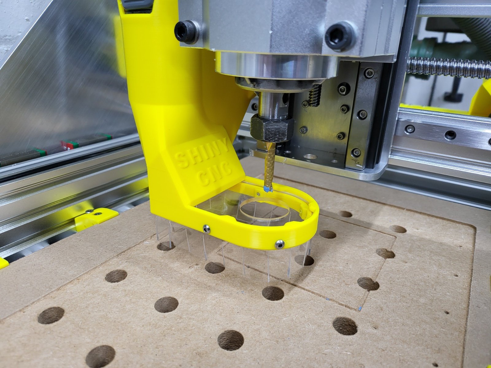 Upgraded Dust Shoe for the Shiny CNC by boothyboothy | Download free ...