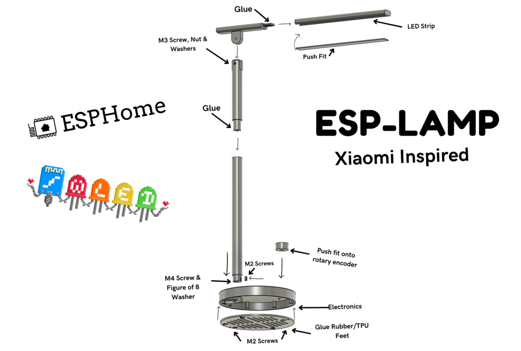 ESP-Lamp (LED Xiaomi Inspired Lamp) by Chrisrkilv | Download free STL ...