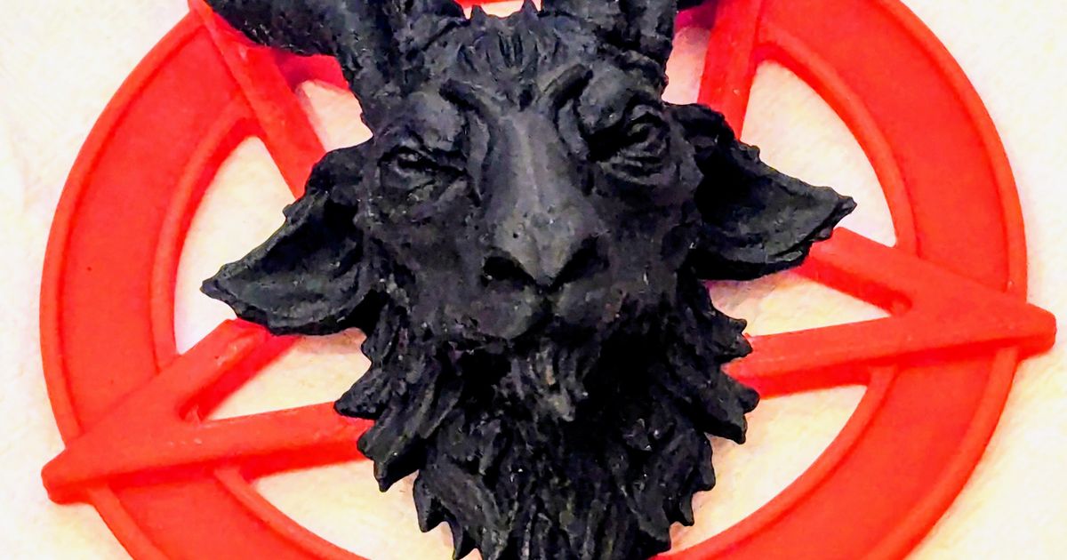 Satan pentagram fridge magnet by EF80 | Download free STL model ...