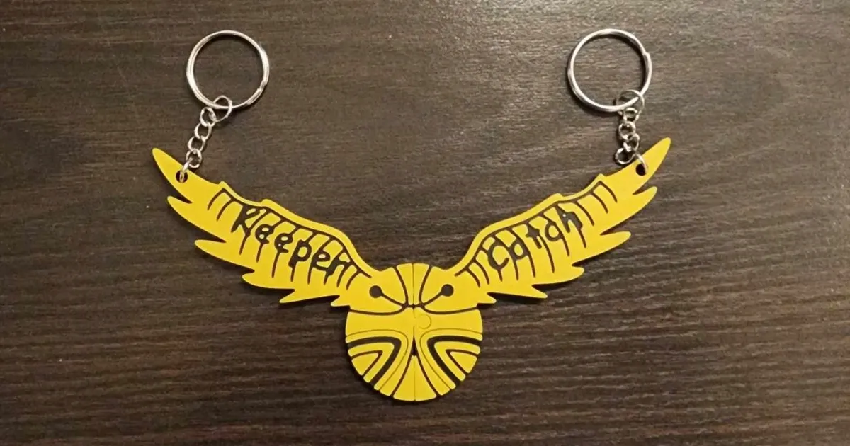 Harry Potter Golden Snitch-Couple keychain by TriDimension Printworks ...
