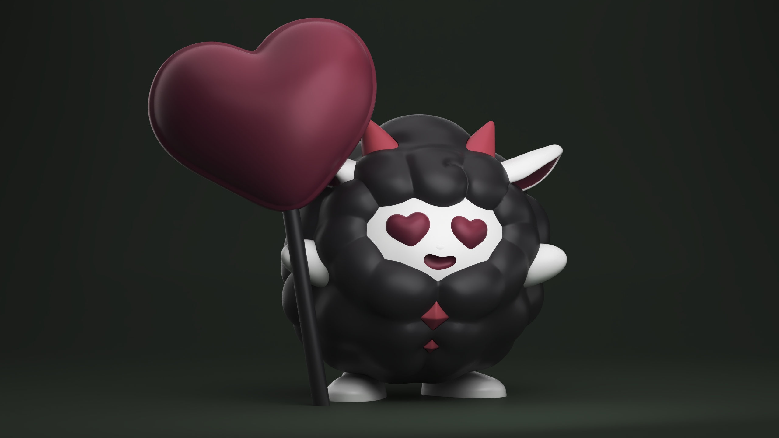LOVING LAMBALL with a big heart , the cute kawaii sheep / goat from the ...