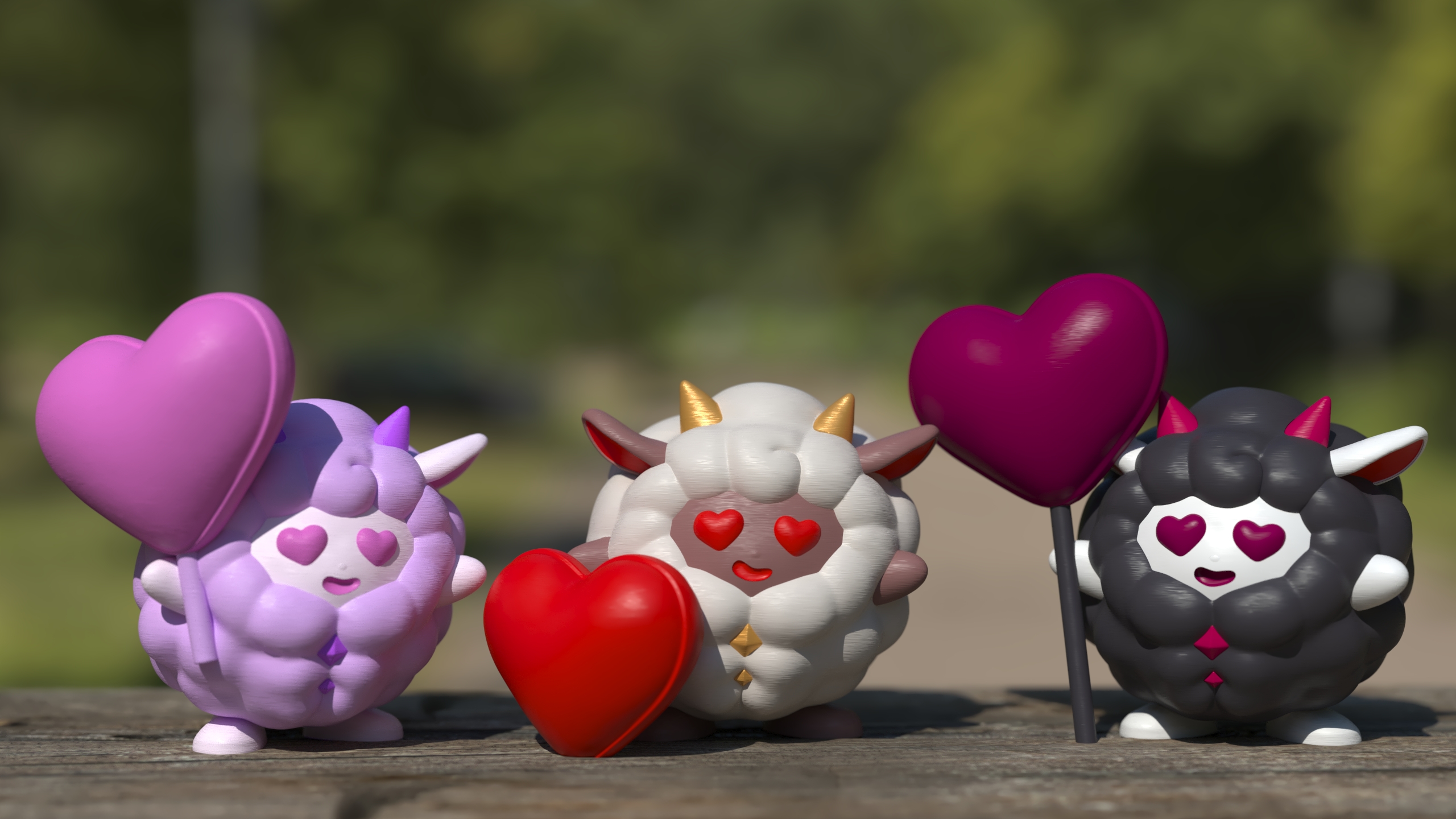 LOVING LAMBALL with a big heart , the cute kawaii sheep / goat from the ...