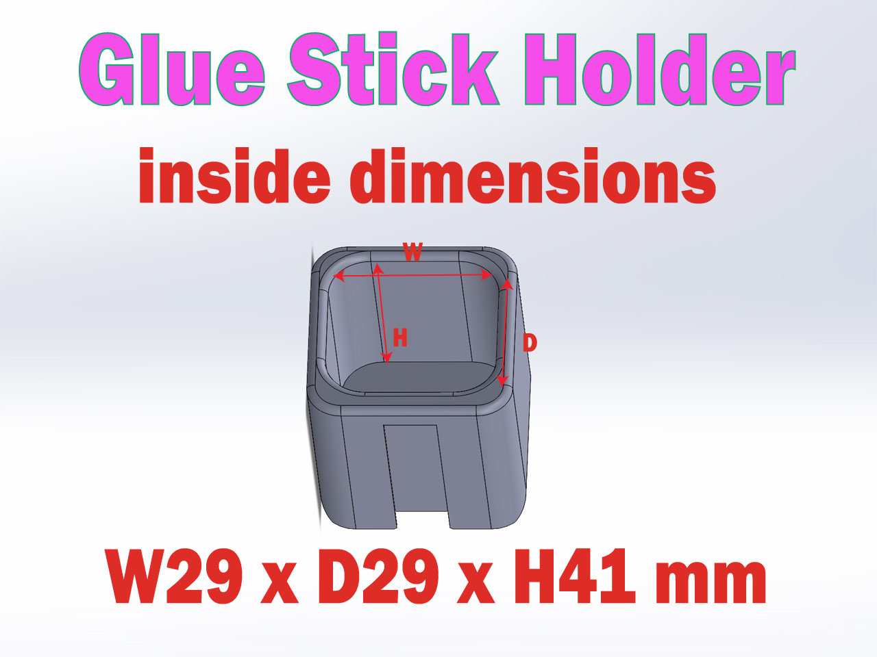 Side Mount Glue Stick Holder for HKR Build Plate Storage by ...