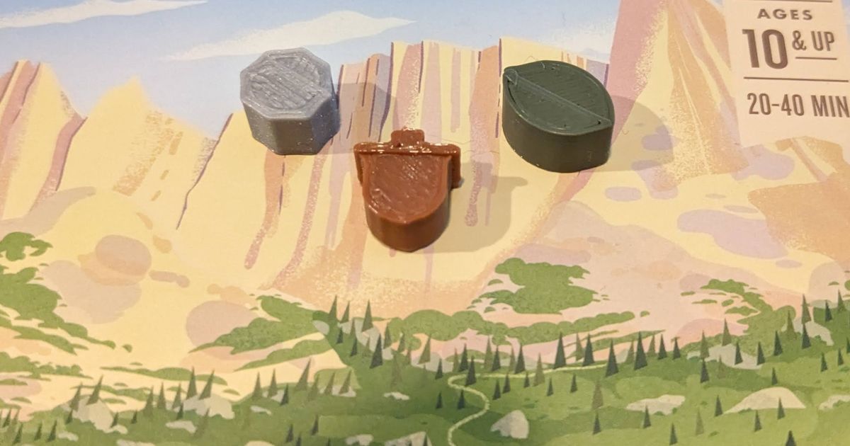 Trails Board Game Tokens by HespoHusky | Download free STL model ...