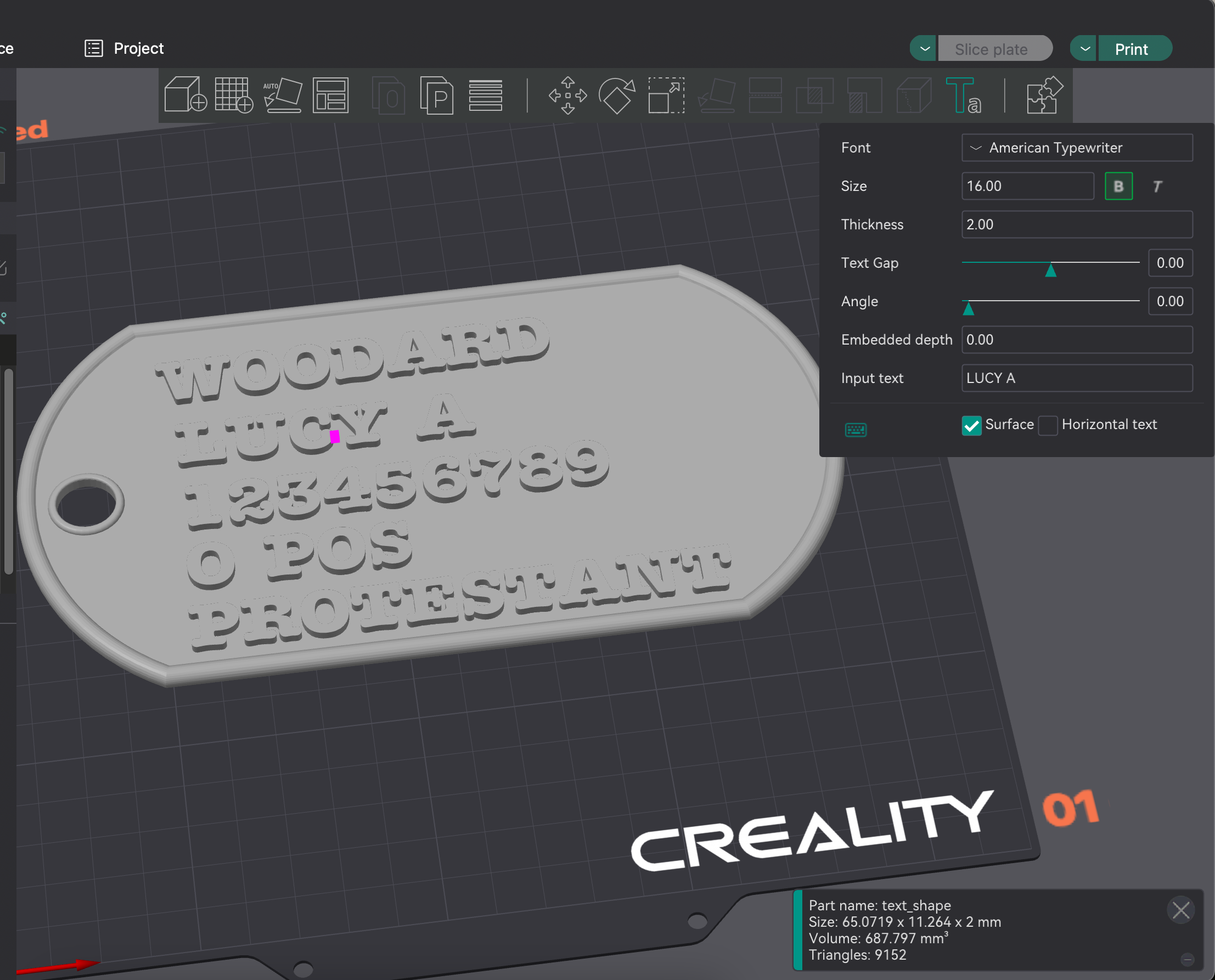 Giant Dog Tag by Snail | Download free STL model | Printables.com