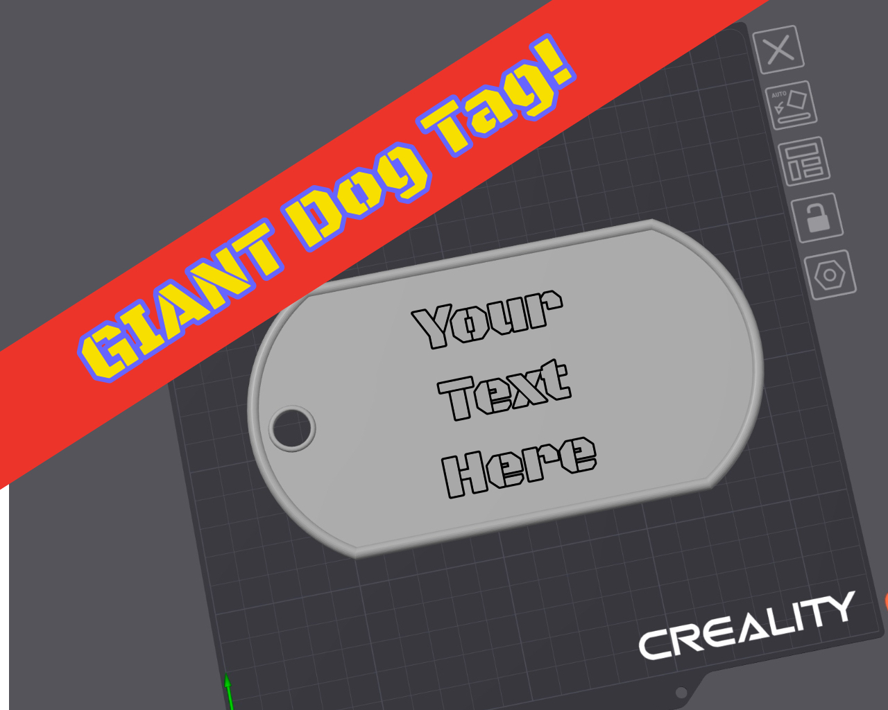 Giant Dog Tag by Snail | Download free STL model | Printables.com