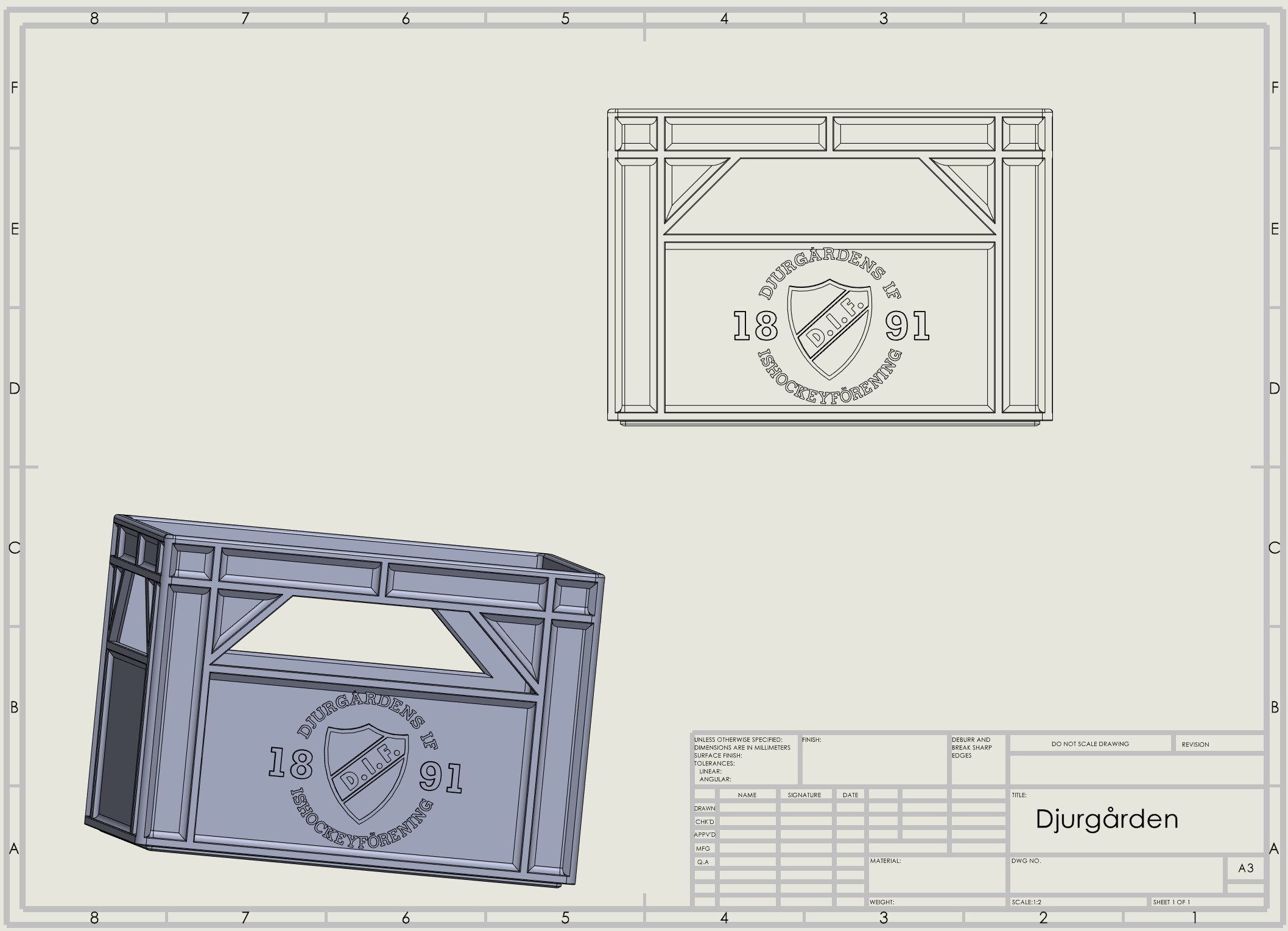 DIF, Djurgården, Beer crate by Wallesurf | Download free STL model ...