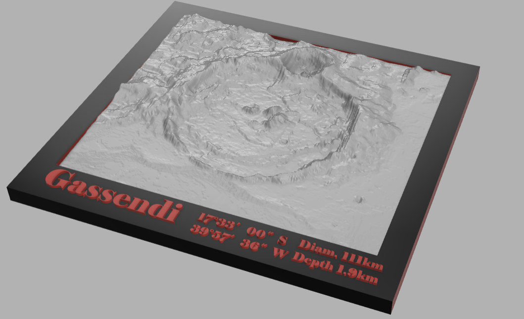 Gassendi crater by Luca Vidoni | Download free STL model | Printables.com