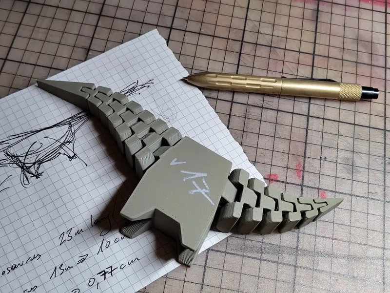 DESIGN DIARY of the Flexi Ankylosaurus print in place articulated ...