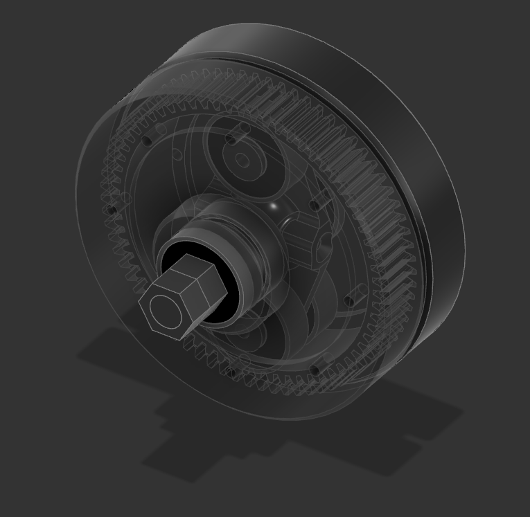 STEP FILE Strainwave Gearbox 3D Printed 35:1 / 34:1 by DarxDesign ...