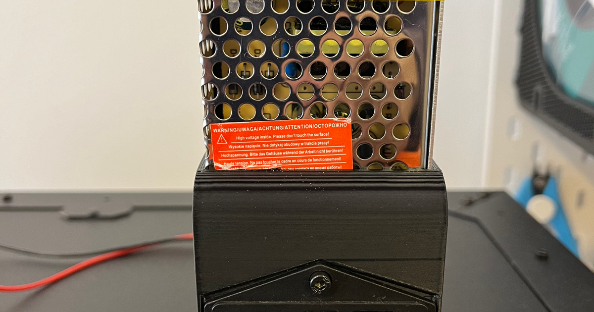 Small 12v PSU holder with switch by zpedro | Download free STL model ...