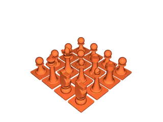 gridfinity chess set with board by jakob | Download free STL model | Printables.com