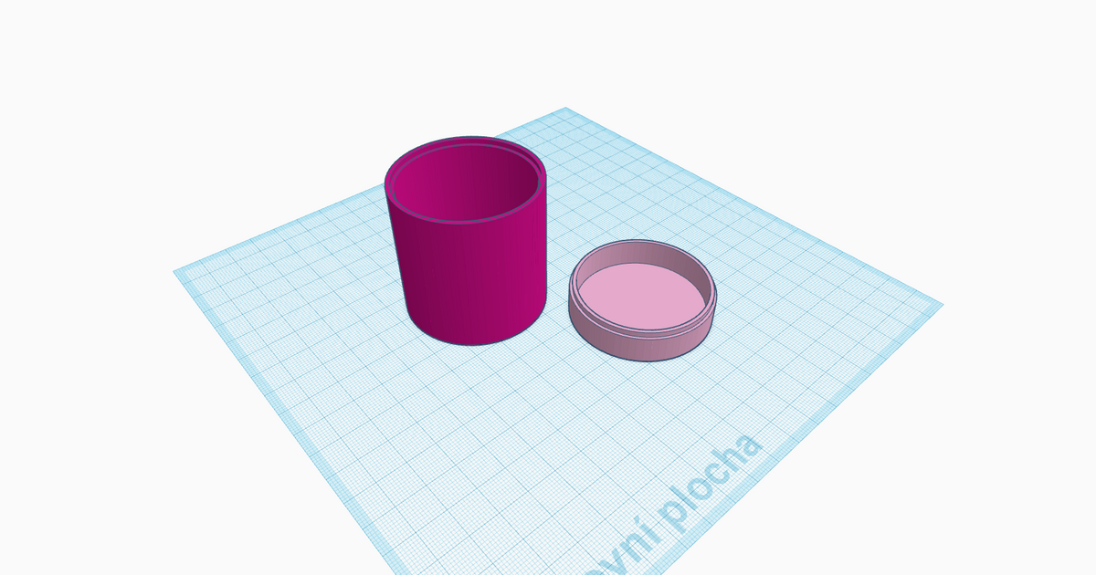 Basic round box with lid by Eva Máčová | Download free STL model ...