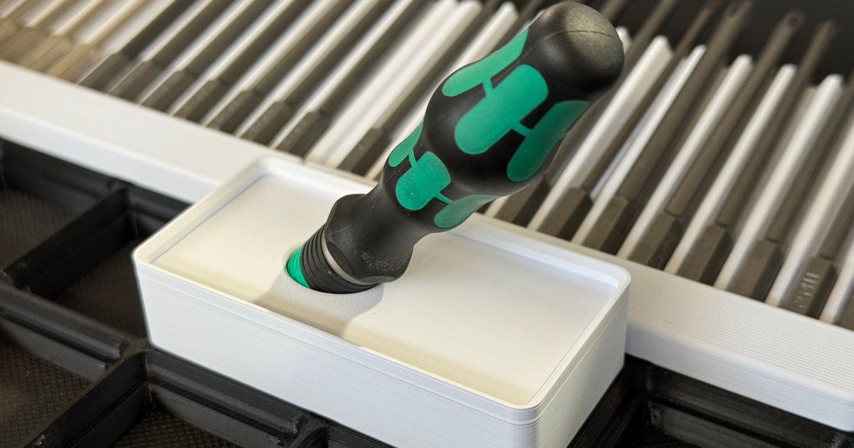 Gridfinity Bin For Wera 813 Bit Holder by AtomicIndustry | Download ...