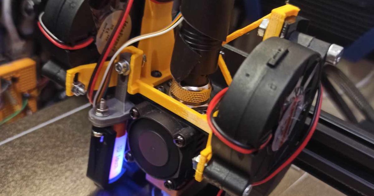 Artillery Hornet head for 5015 radial fan remix from thingiverse by ...