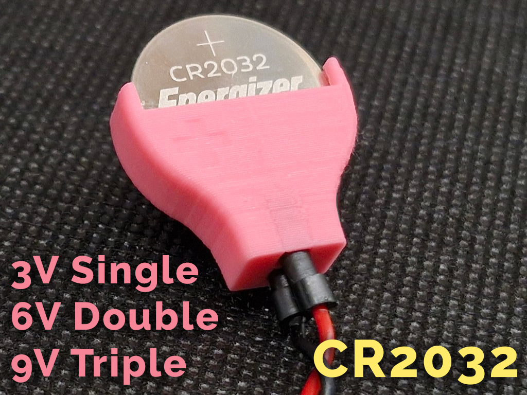 CR2032 Coin Cell Battery Holder by mintonette | Download free STL model ...