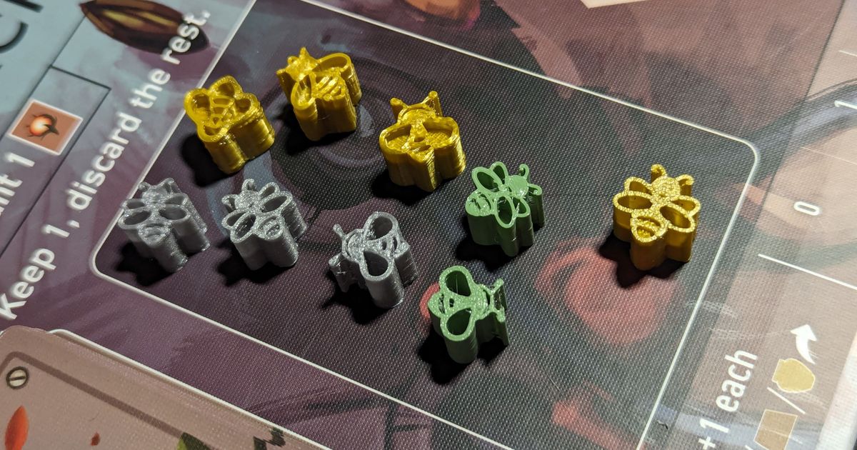 Apiary Boardgame Player Markers by Jamehz | Download free STL model ...