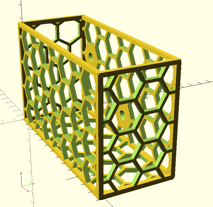 Hex Crate (parametric) by George F | Download free STL model ...