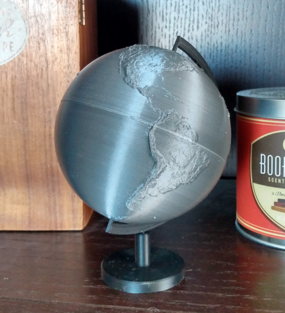 Topographic globe with stand by Samuel Bauman | Download free STL model ...