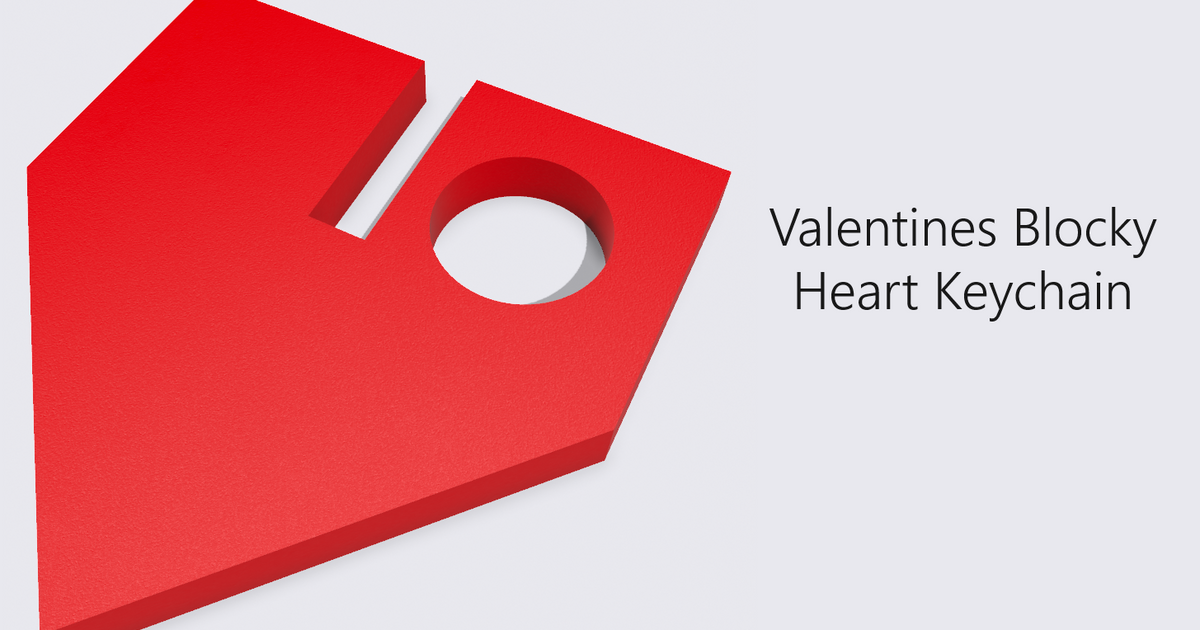 Blocky Heart Keychain by MrCrazyT | Download free STL model ...