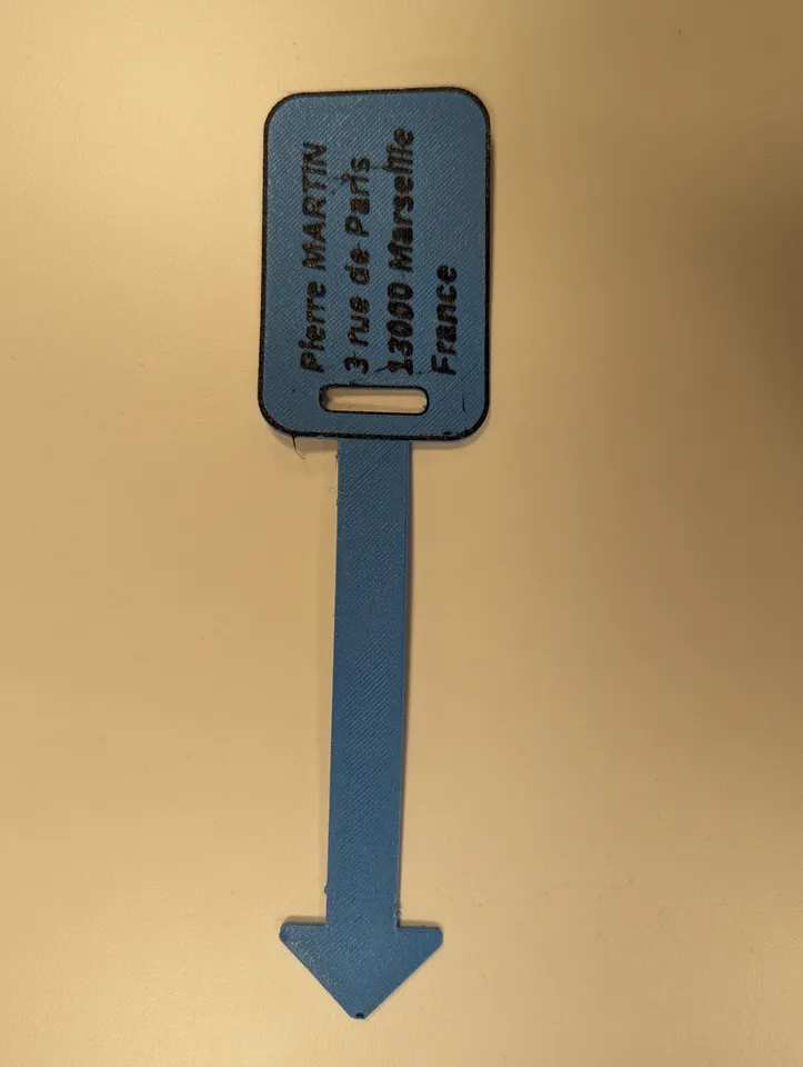 Customizable luggage tag by lmx | Download free STL model | Printables.com