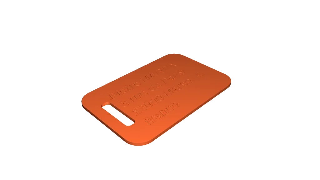 Customizable luggage tag by lmx | Download free STL model | Printables.com