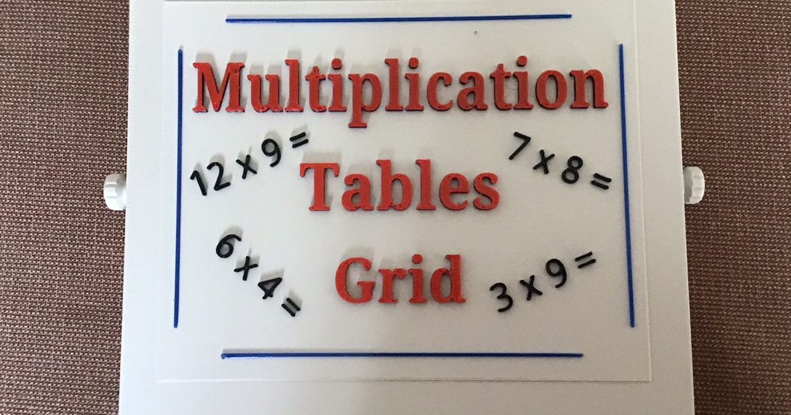 Multiplication Tables Grid Box by jdh | Download free STL model ...